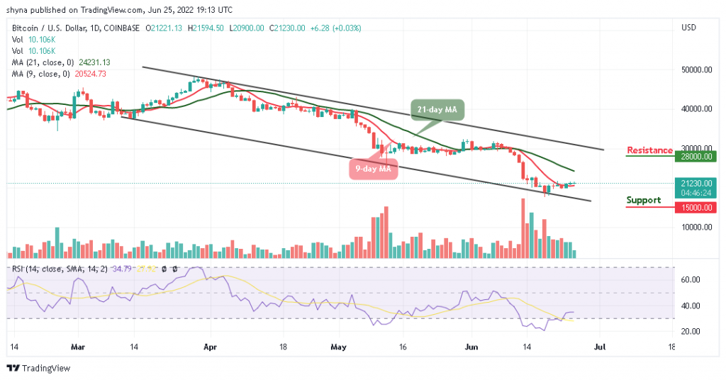 Bitcoin Price Prediction for Today, June 25: BTC Back Below $21,500 Level