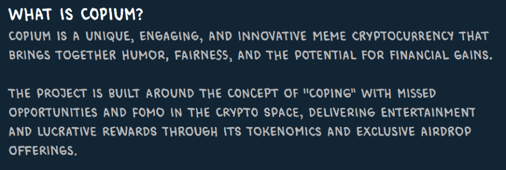 New Cryptocurrency Copium Launches on Uniswap - Next Wojak?